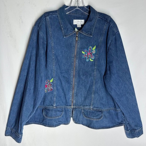 CJ Banks | Jackets & Coats | Cj Banks Womens Full Zip Long Sleeve Denim ...